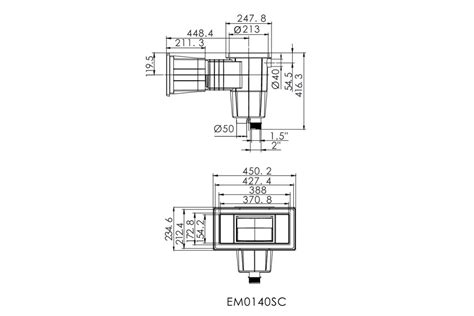 Купить закладные для бассейна Скіммер Emaux Em0140 SС Wide бетон в Киеве