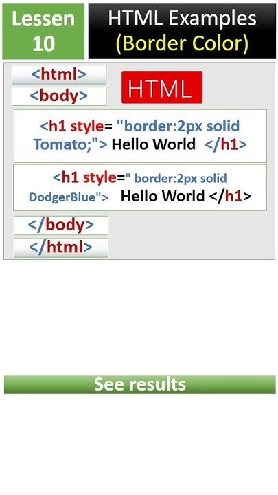 Html Border Color Youtube