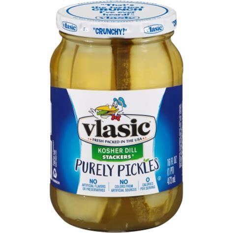 Vlasic® Purely Pickles Kosher Dill Stackers 16 Fl Oz Kroger