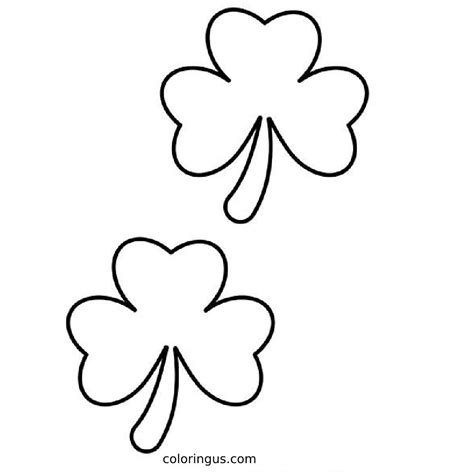 Printable Shamrock Coloring Page