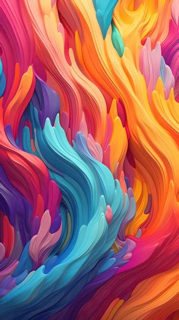 Premium Ai Image Interlocking Shapes In Vibrant Hues Generative Ai