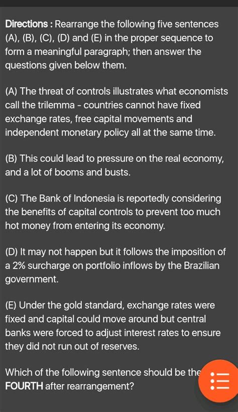Directions Rearrange The Following Five StudyX