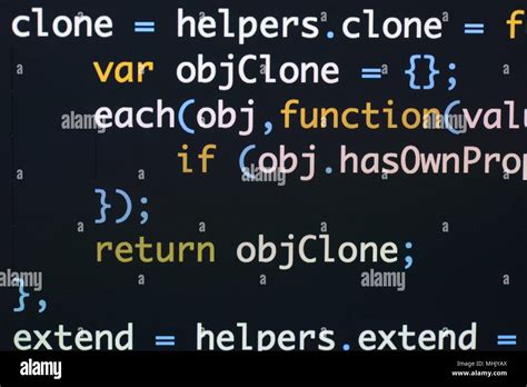 Real Java Script Code Developing Screen Programing Workflow Abstract