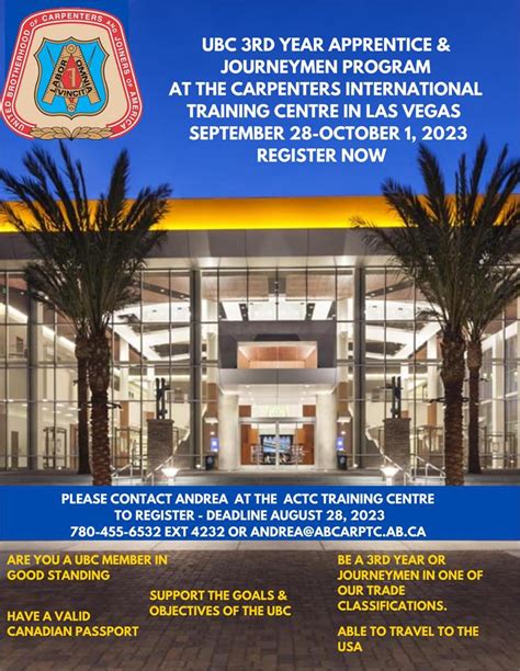 Register Now Third Year Apprentice And Journeyman Program At Itc Vegas