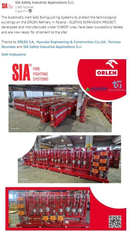 Sia Safety Industrial Applications S R L Posted On Linkedin