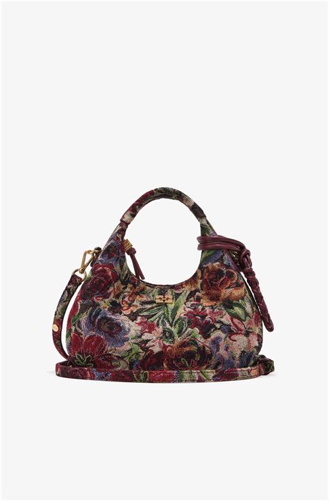 Tawny Port Tapestry Mini Hobo Bag Ganni Us