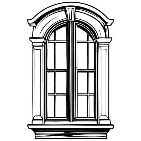 Ink Windows Drawing Vintage Line Illustration Vector Image Premium Ai Generated Vector