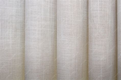 Premium Photo Light Beige Linen Curtain Texture For Window