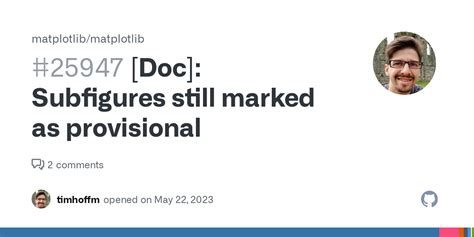 Doc Subfigures Still Marked As Provisional · Issue 25947