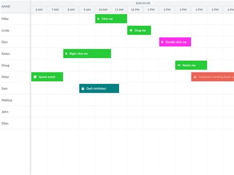 Bryntum Scheduler Basic Demo