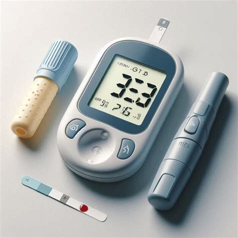 Glucometer Medical Device With Readings For Diabetes Patient Premium