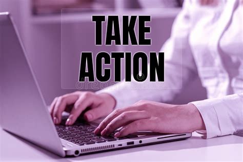 conceptual caption take action internet concept positive act of making