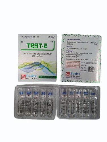 Test E 250 Mg Inj 1ml Testosterone Enanthate 250 Mgml At ₹ 1548vial