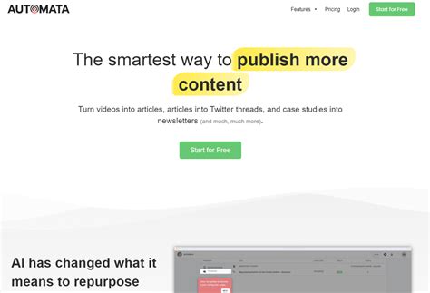 Automata Ai Powered Content Generation And Repurposing Tool
