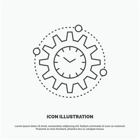 Efficiency Management Processing Productivity Project Icon Line
