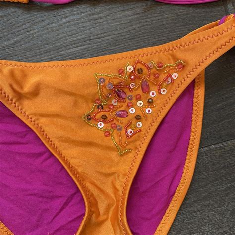 Becca Womens Pink And Orange Bikinis And Tankini Sets Depop