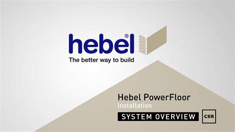 Hebel Powerfloor System Overview Youtube