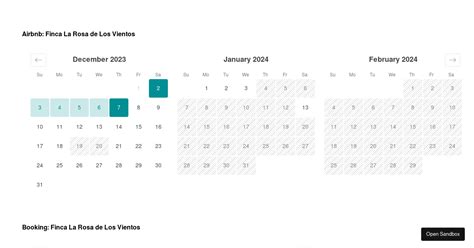 React Dates Airbnb Examples Codesandbox