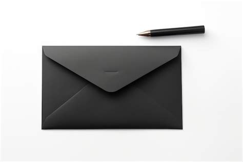 Premium Photo Midnight Musings Intriguing Black Envelope With Elegant