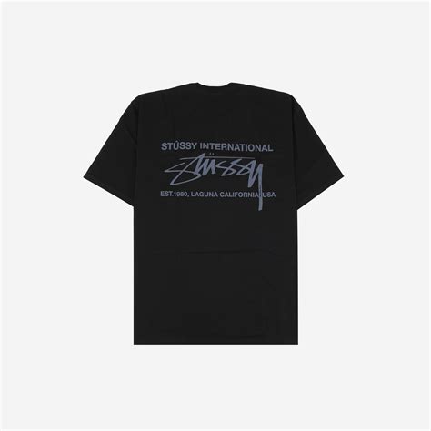 스투시 스무스 인터내셔널 티셔츠 블랙 Kream