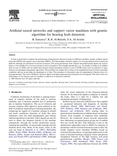 Pdf Artificial Neural Networks And Support Vector Machines With