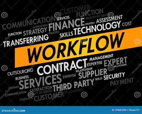 WORKFLOW Words Cloud Concept Stock Photo Image Of Check Cloud 199601500