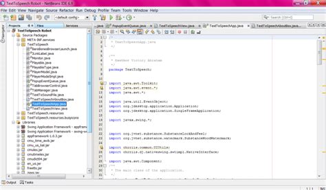 Work In Progress Of The Creation Of The Application In The Netbeans