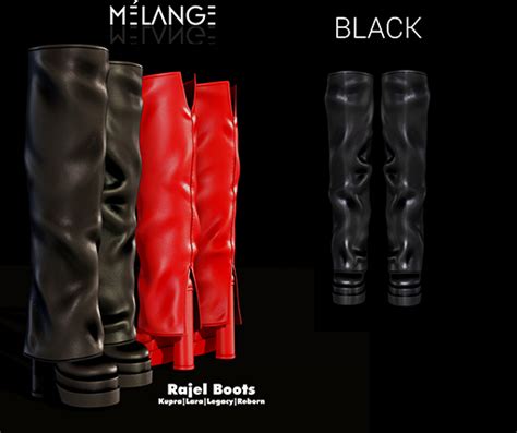 Second Life Marketplace Melange Rajel Boots [black]