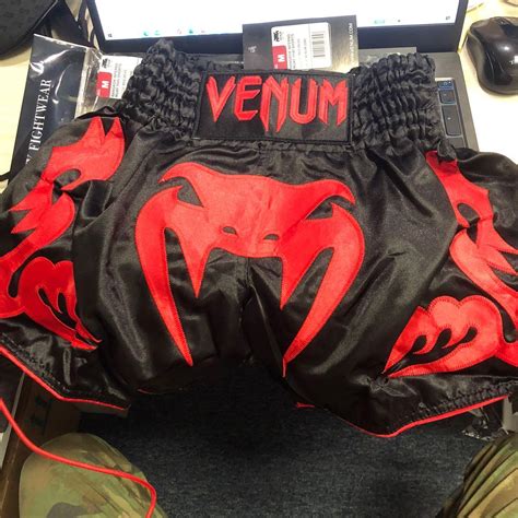 Clearance Venum Bangkok Inferno Muay Thai Shorts Red Devil M Eu Venum