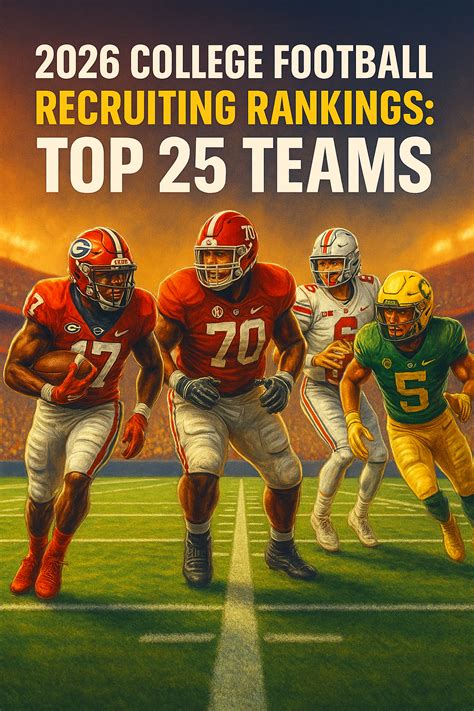 2026 College Football Recruiting Rankings Top 25 Teams Loading Up For