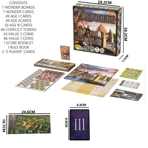 7 Wonders Board Game ภาษาอังกฤษ บอร์ดเกมส์ กล่องแข็งพรีเมี่ยม ราคาถูกมาก สินค้าพร้อมส่ง