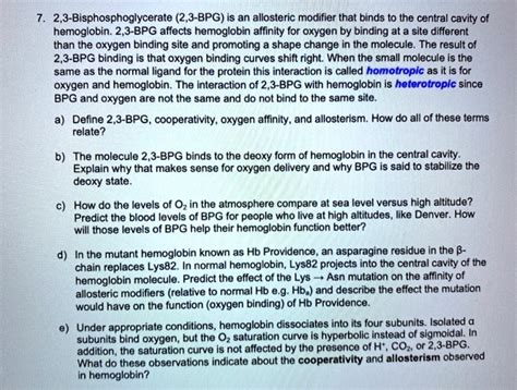 2 3 bisphosphoglycerate 2 3 bpg is an allosteric modifier that binds