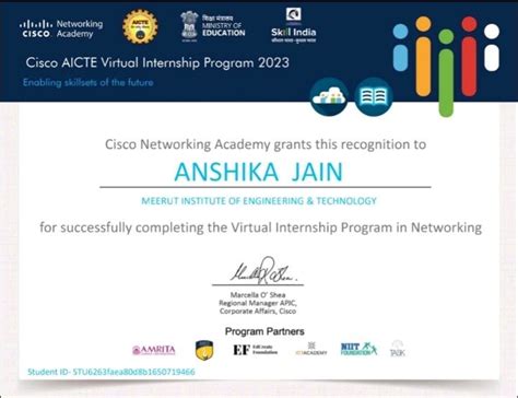 Cisco Networking Careerdevelopment Anshika Jain