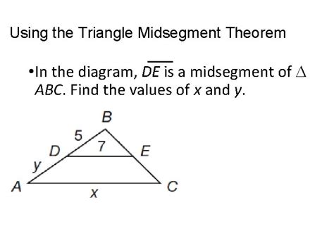 5 1 And 5 2 Midsegments And Bisectors