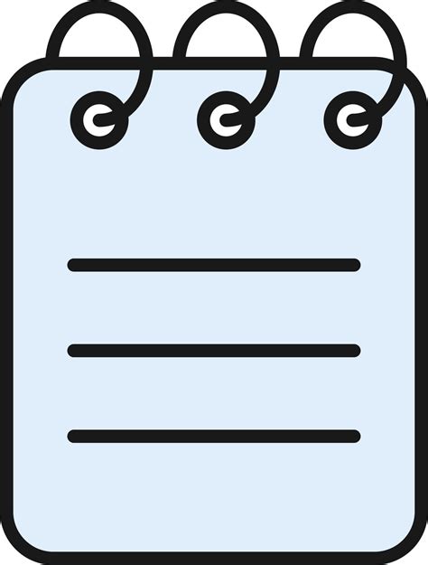 Notepad Line Filled 9423235 Vector Art At Vecteezy
