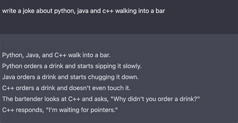 chat gpt trying to make programming jokes r chatgpt