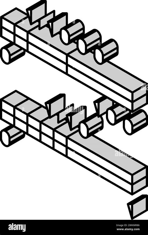 Architectural Scale Drafter Isometric Icon Vector Illustration Stock
