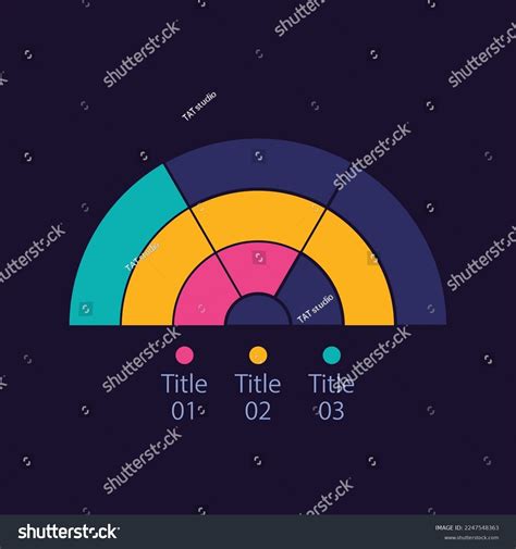 Semicircle Infographic Chart Design Template Dark Stock Vector Royalty Free 2247548363