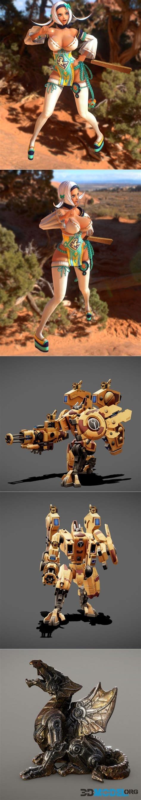 3d Model Julia Bs Toy Vol 2 And Animated Robot Riptide Tau Xv And Metal Gear Dragon Printable