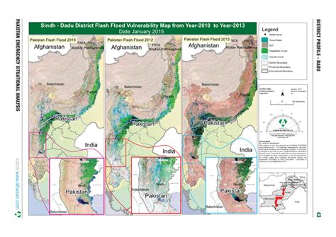 Pakistan Sindh Dadu District Flash Flood Vulnerability Map From Year
