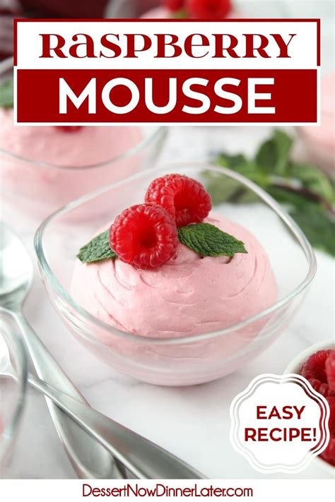 Raspberry Mousse Is Easy To Make With Fresh Or Frozen Raspberries Sugar Heavy Cream And