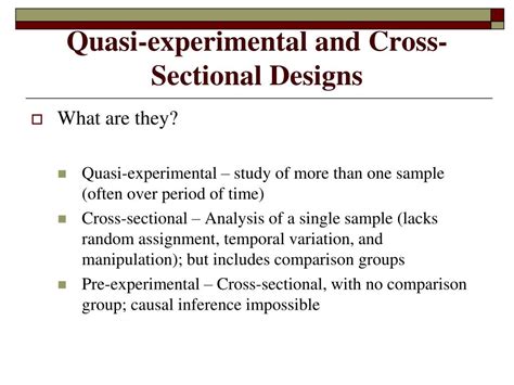 Ppt Research Design Part Ii Cross Sectional And Quasi Experimental