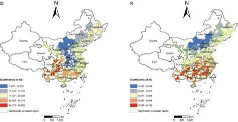 Spatial Distribution Of Regression Coefficient Of Rd Download