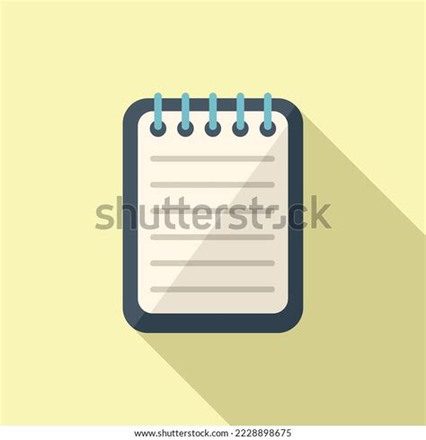 School Notebook Icon Flat Vector Pen Stock Vector Royalty Free 2228898675 Shutterstock
