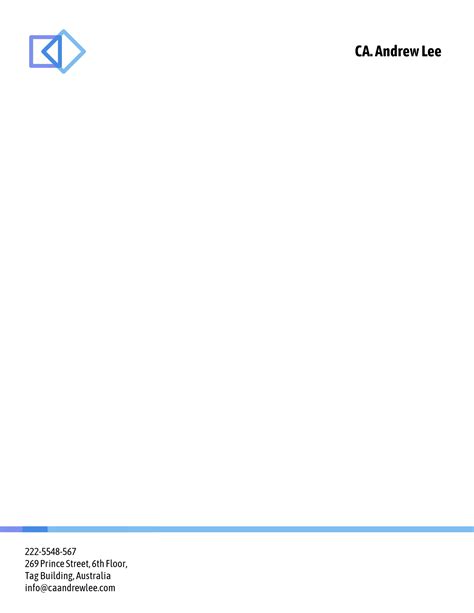 Ca Letterhead Format In Illustrator Download