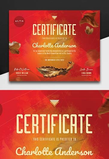 Modèles De Certificats Gratuits En Psd Par Elegantflyer