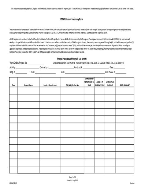 Inventory Of Materials Form Fill Out And Sign Online Dochub
