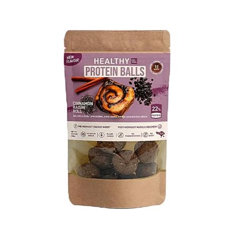 Covita Healthy Protein Balls Cinnamon Raisin Roll 6carton Tasty