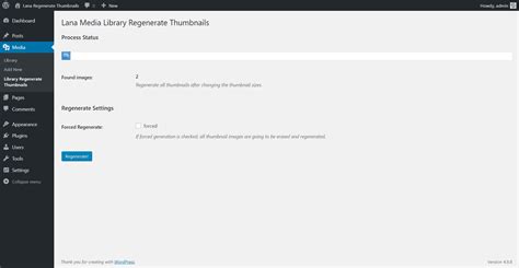 Lana Regenerate Thumbnails Plugin Documentation
