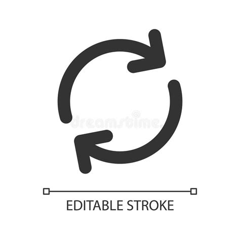 Repeat Pixel Perfect Linear Ui Icon Stock Vector Illustration Of Page